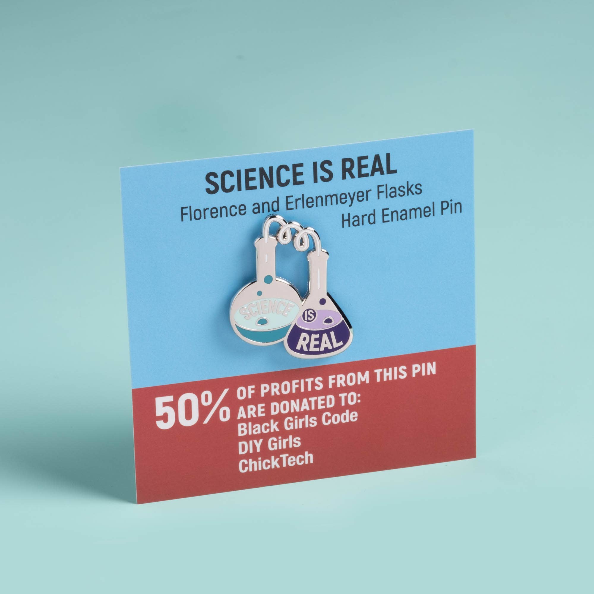 Science is Real • Flasks Pin – Beardsgaard