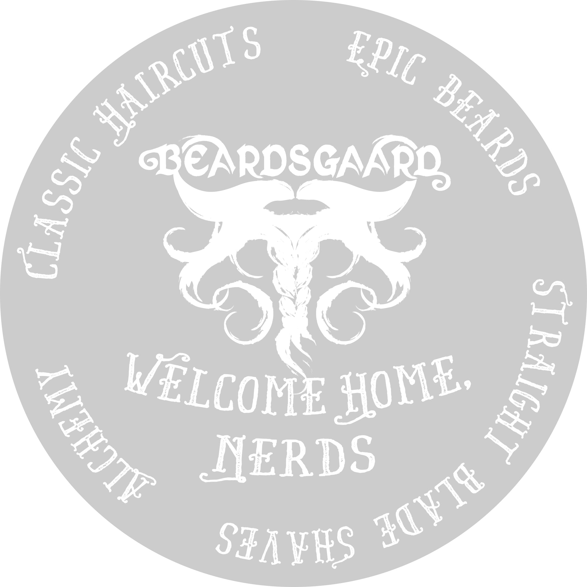 Welcome Home Nerds Clear Sticker – Beardsgaard